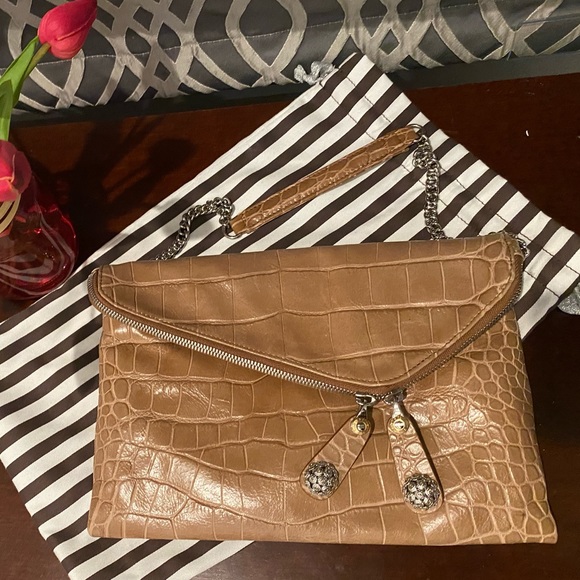 henri bendel | Bags | Purge Sale Henri Bendel Croco Debutante Handbag ...
